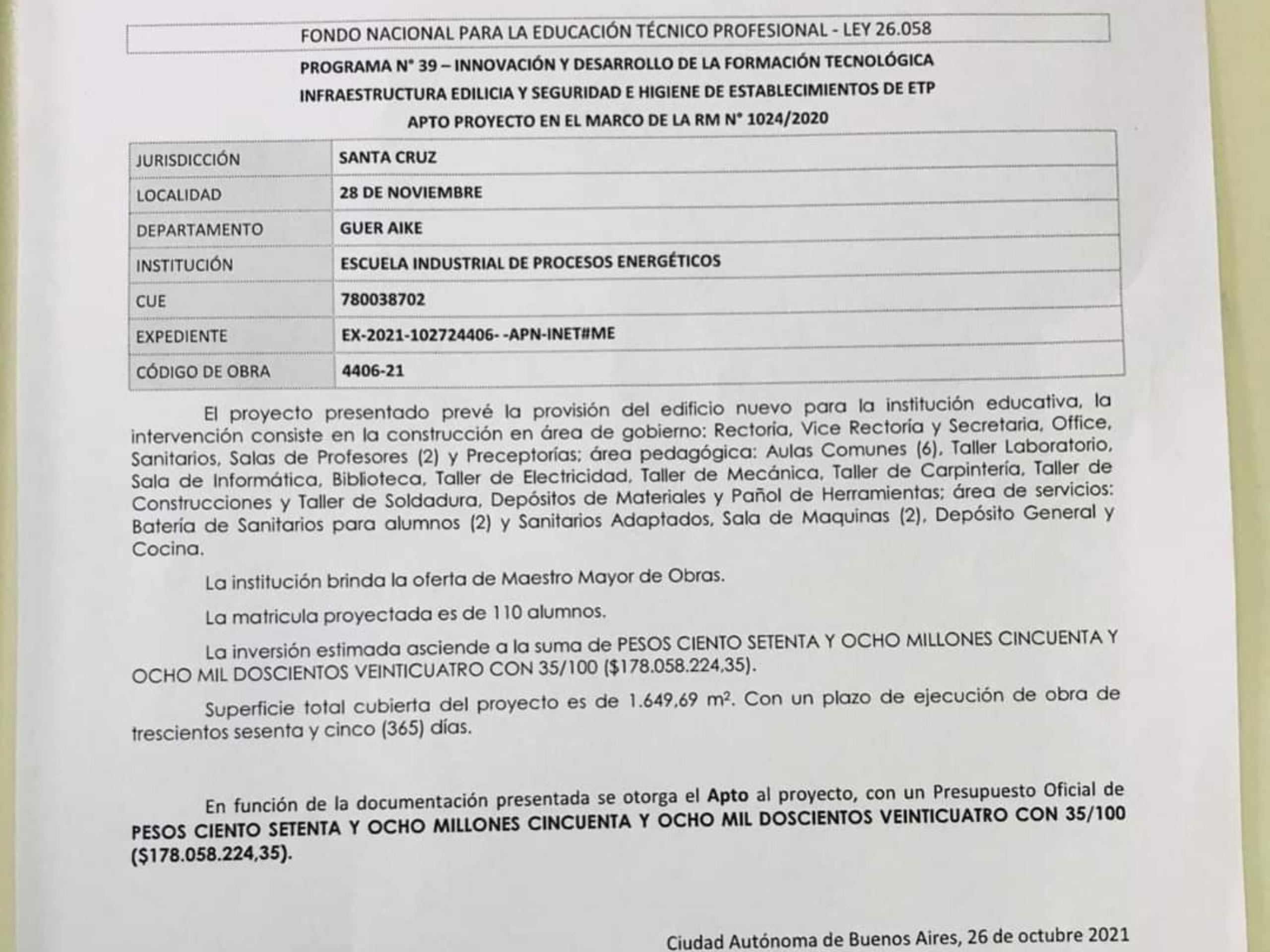 Se realizará la licitación para la construcción de la EIPE de 28 de ...